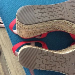 kate spade | Shoes | Kate Spade New York Red Grosgrain Sandals Size 7 ...